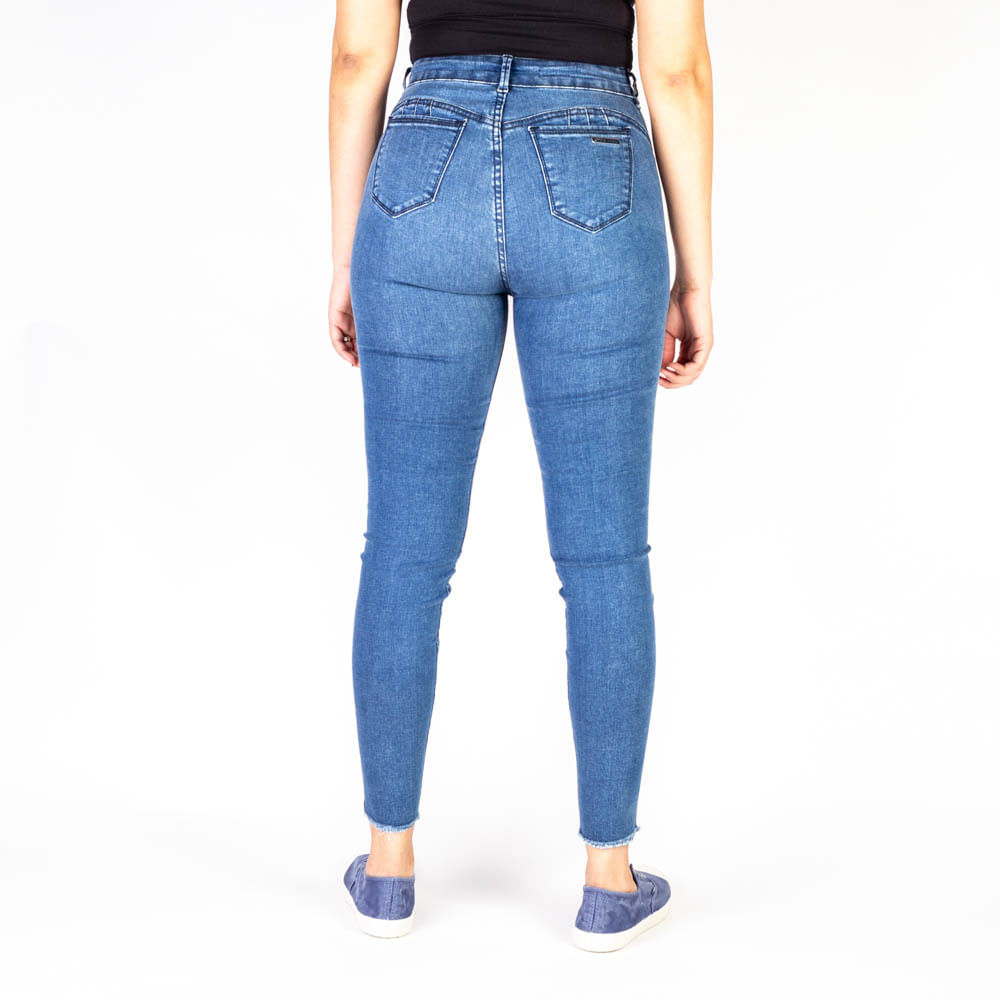 Jeans coral desflecado mujer amalia - Dolly
